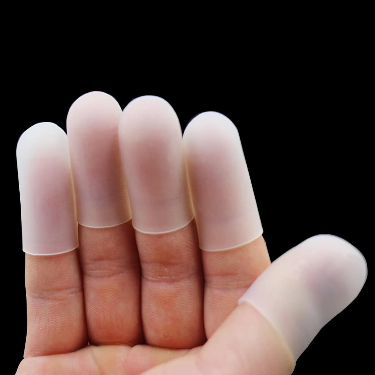 Reusable Anit-hot Silicone Finger Sleeves for Protecting Skin 5pcs/pack ...
